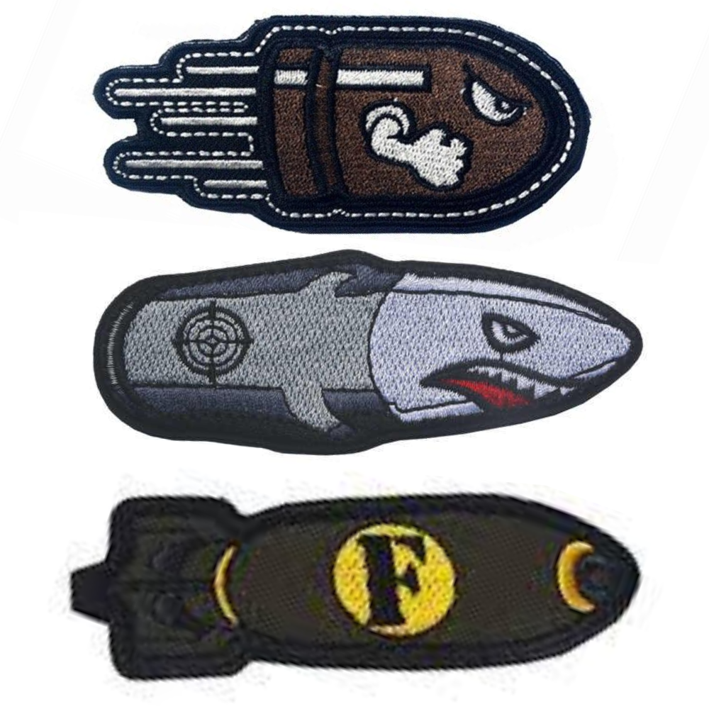 Angry Bullet Bomb Embroidery Patches | BL TAC